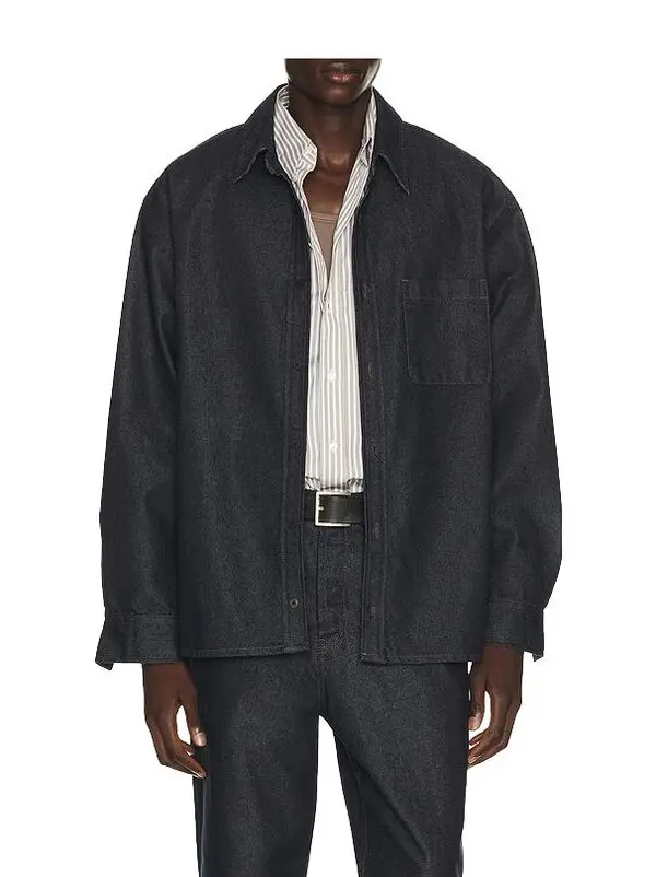 LE17SEPTEMBRE Denim Over Shirt In Blue - Indigo