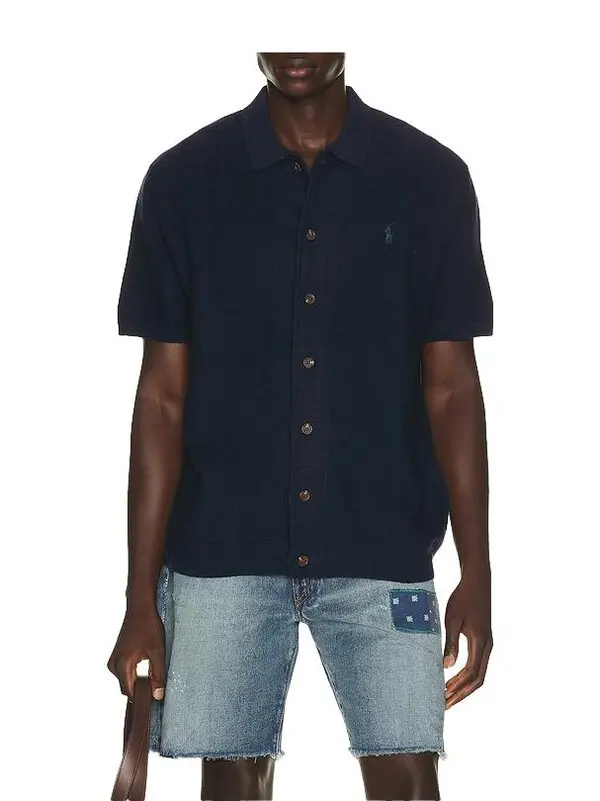 Polo Ralph Lauren Short Sleeve Cardigan - Bright Navy