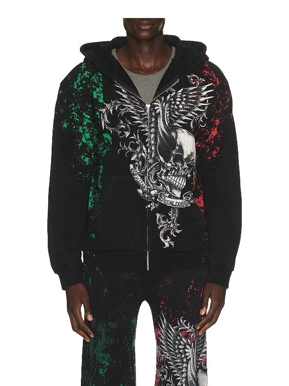 AFFLICTION X Fuerza Regida Crazyz Zip Hoodie - Black
