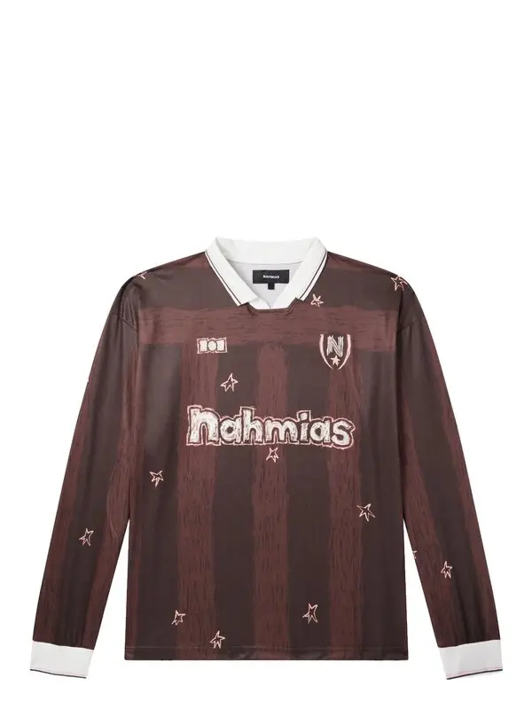 NAHMIAS Scribble Printed Jersey T-shirt - Brown