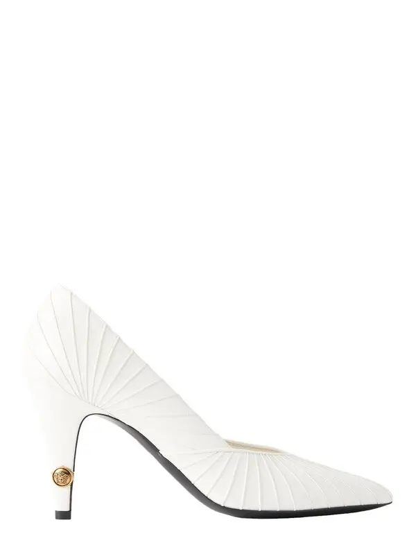 Versace Lamb Leather Pumps - White