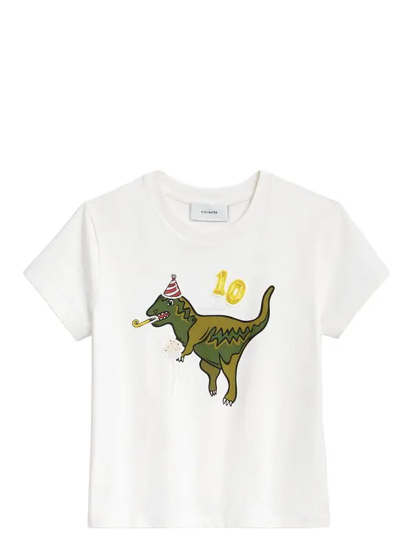 COACH OUTLET Rexy 10th Birthday 90's Fit T-shirt In Organic Cotton - White