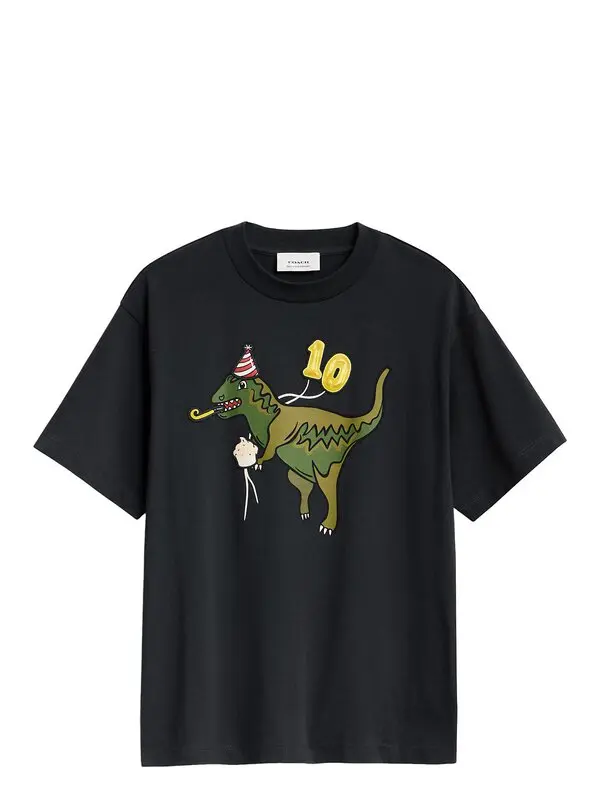 COACH OUTLET Coach Rexy 10th Birthday Relaxed Fit Organic Cotton T-shirt - Black