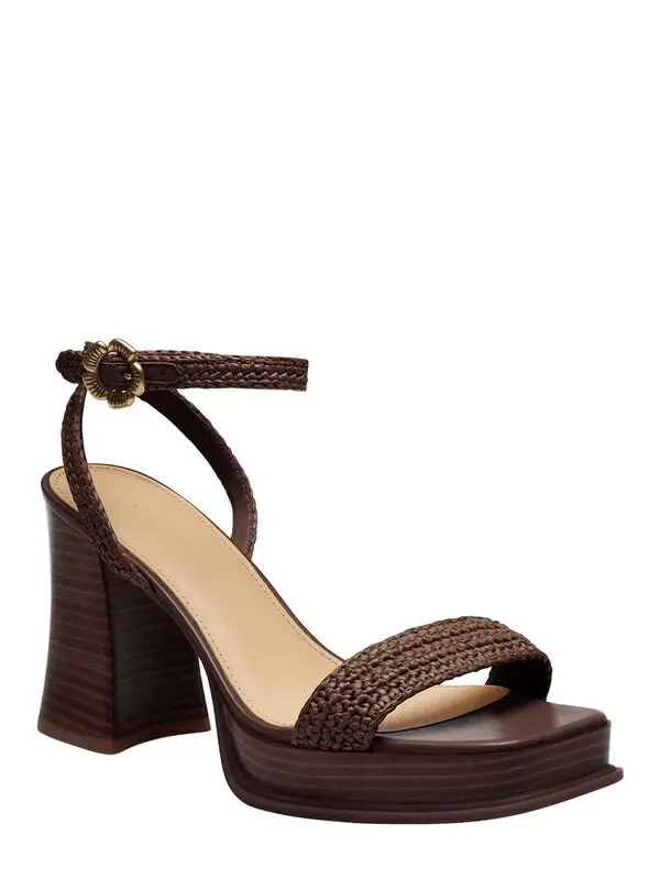 COACH OUTLET Coach Tea Rose Platform Sandal - Maple