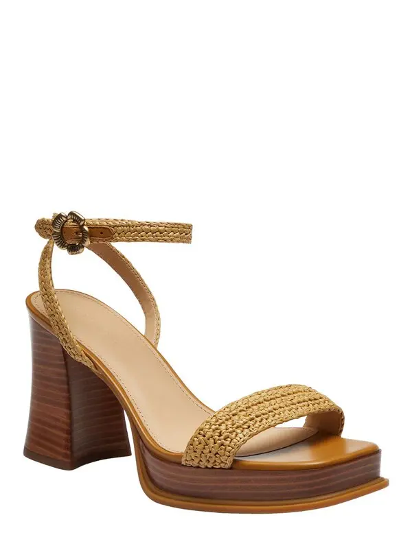 COACH OUTLET Coach Tea Rose Platform Sandal - Natural
