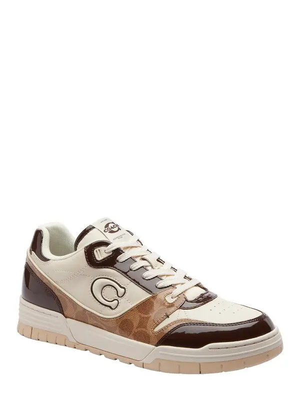 COACH OUTLET Coach Soho Sneaker With Patent Signature - Brown/maple