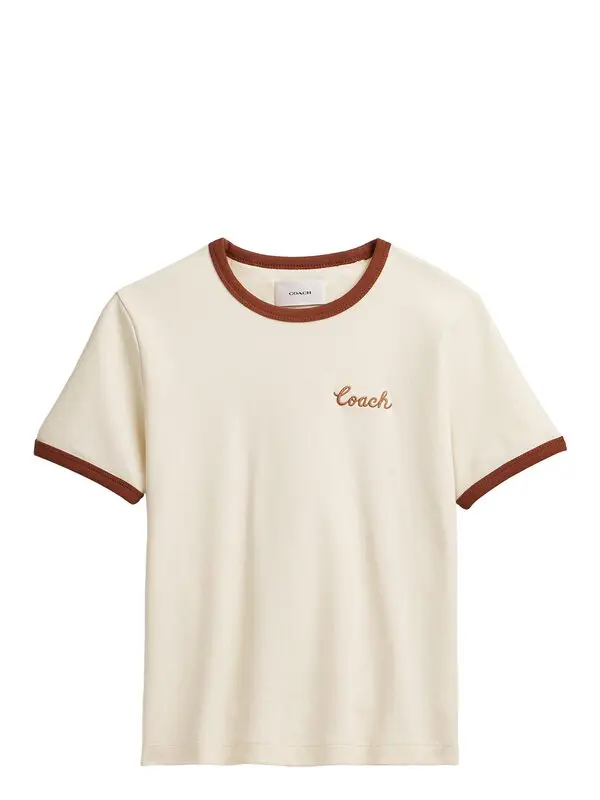 COACH OUTLET Ringer T-shirt - Saddle/cream