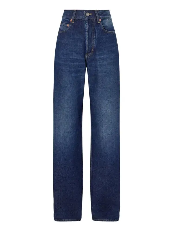 Saint Laurent High-rise Wide-leg Jeans - Blue