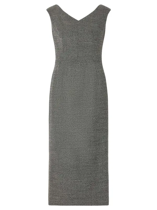 Dolce & Gabbana Stretch-wool Midi Dress - Gray