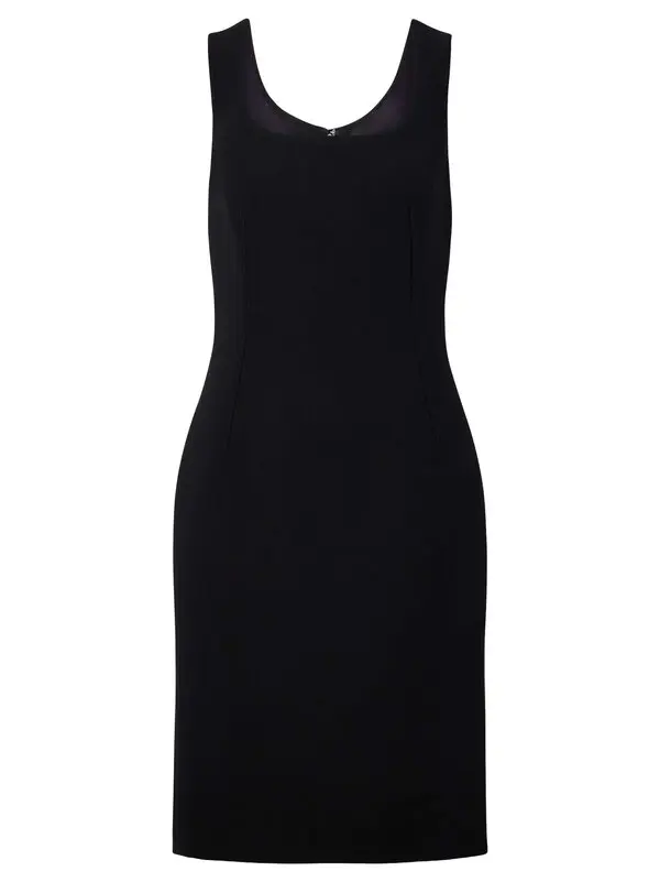 Dolce & Gabbana Virgin Wool-crepe Midi Dress - Black