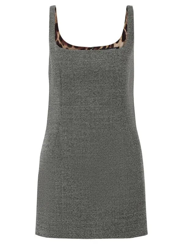 Dolce & Gabbana Stretch-wool Mini Dress - Gray