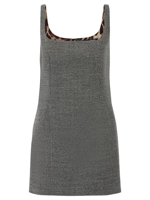 Dolce & Gabbana Stretch-wool Mini Dress - Gray