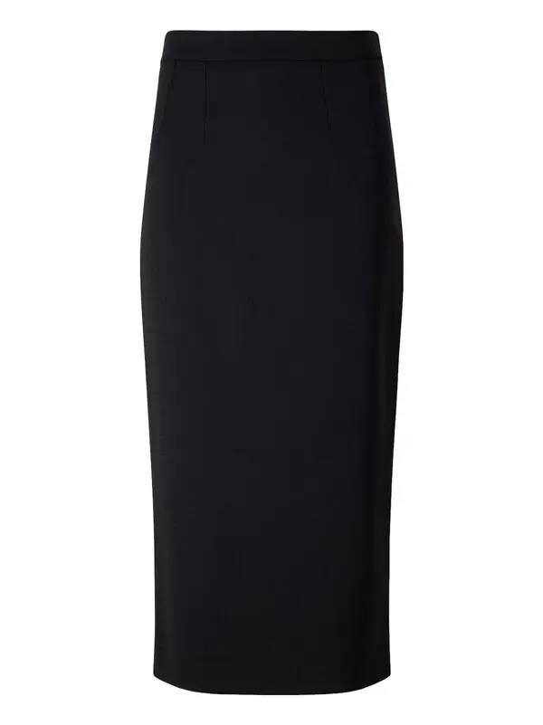 Dolce & Gabbana Stretch-wool Midi Skirt - Black