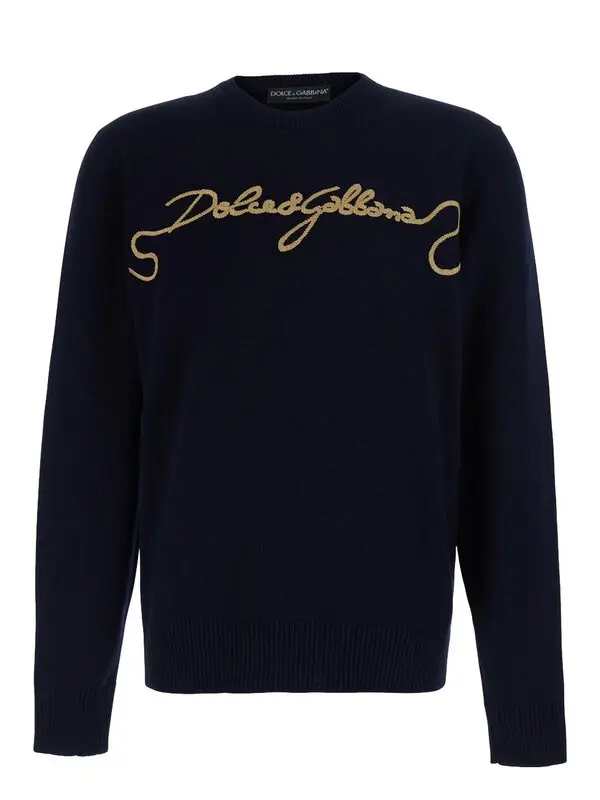 Dolce & Gabbana Cotton Crew Neck T-shirt With Logo Embroidery - Multicolor