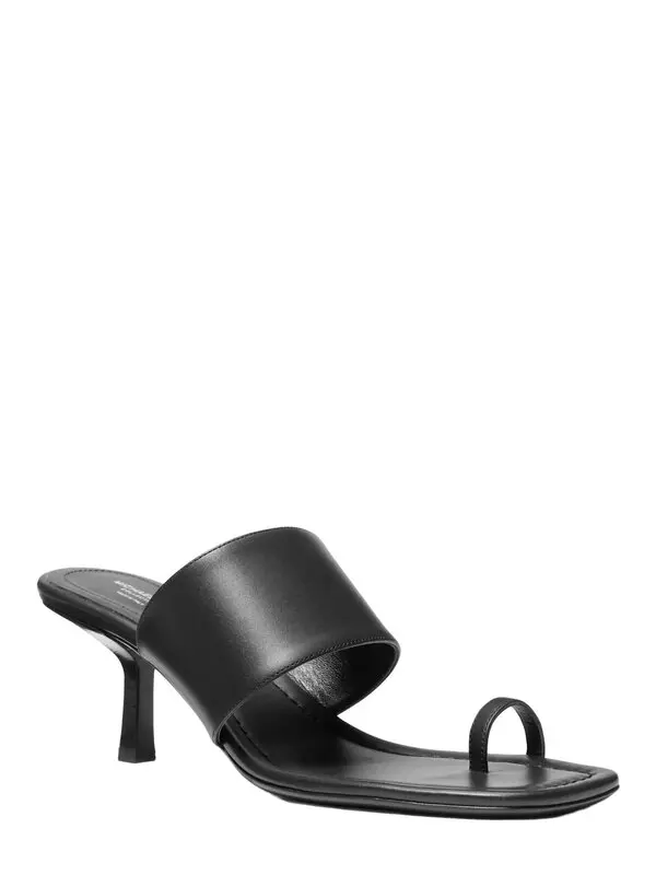 Michael Kors Dionne Leather Sandal - Black