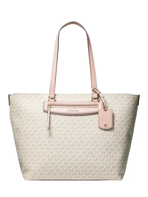 Michael Kors Jet Set Travel Extra-large Signature Logo Tote Bag In By - Pink