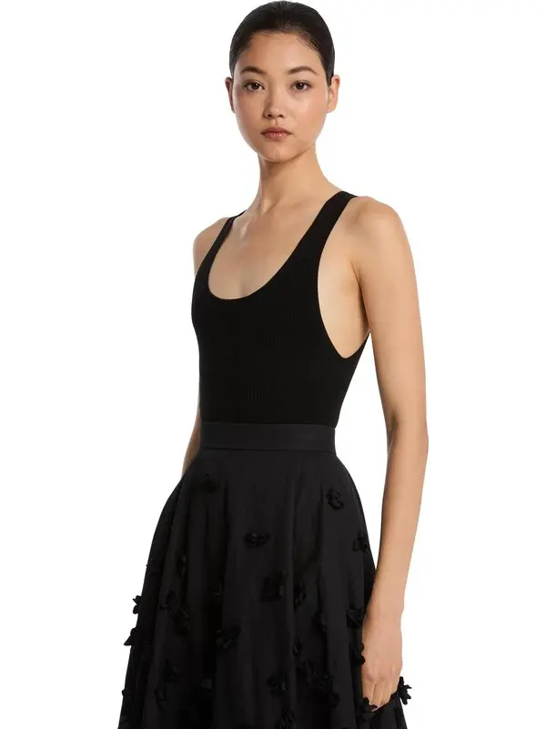 Michael Kors Stretch Viscose Bodysuit - Black