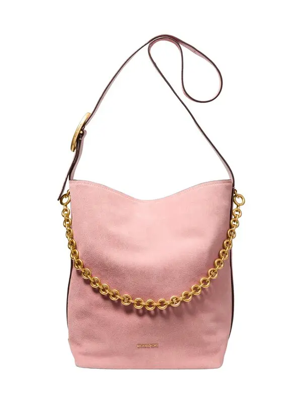 Michael Kors Nolita Large Suede Bucket Tote Bag - Pink