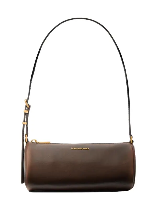 Michael Kors Izzy Small Leather Barrel Pochette In By - Brown