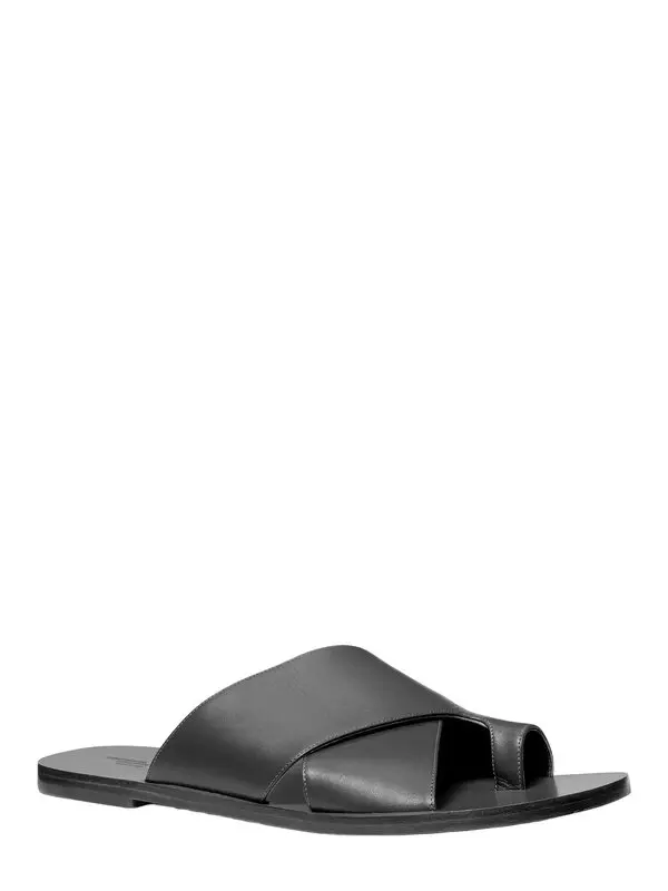 Michael Kors Mackenzie Leather Sandal - Black