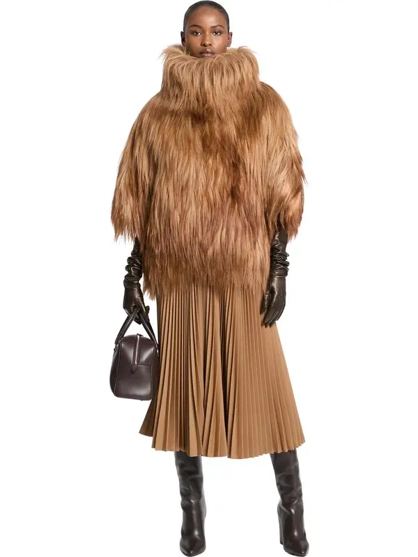 Michael Kors Long Haired Shearling Popover - Brown