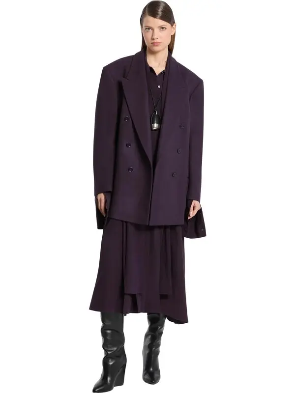 Michael Kors Shawn Wool Double-breasted Blazer - Purple