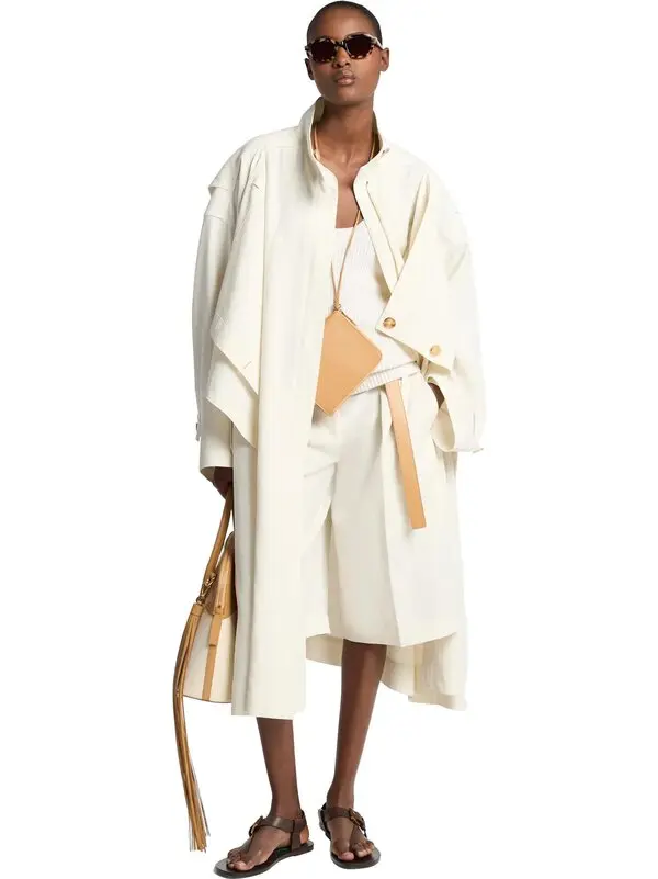 Michael Kors Linen Wind Coat - Natural