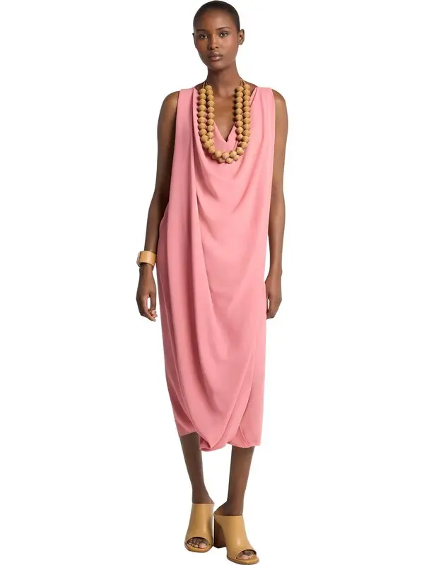 Michael Kors Wool Crepe Cowl-neck Dress - Green
