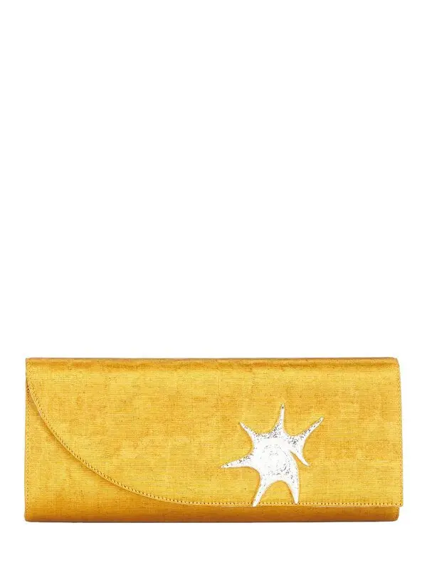 RENNK Moire Diane Clutch - Saffron