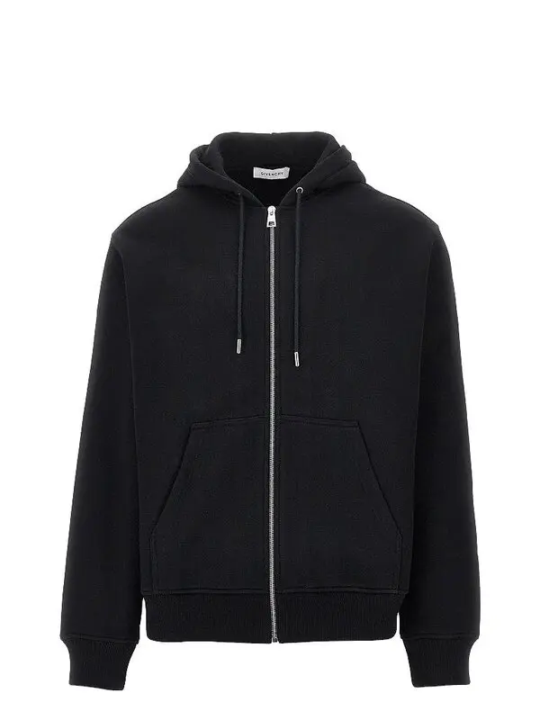 Givenchy Photographic Negative Print Full-zip Hoodie An - Black