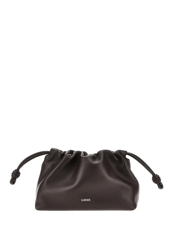 Loewe Flaco Medium Leather Purse - Brown