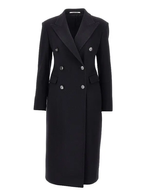 Tagliatore Meriel Double-breasted Wool Cashmere Blend Coat - Blue
