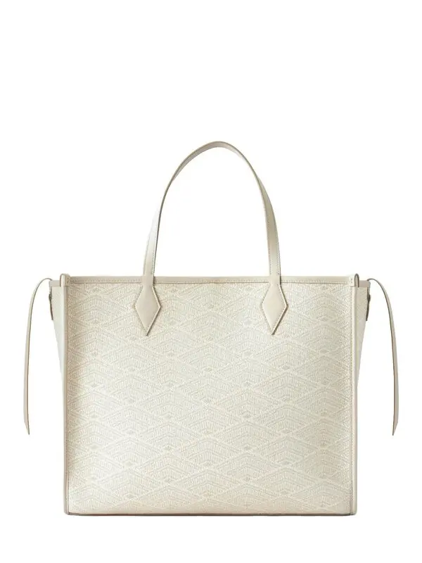 METIER Chameleon 41 Leather-trimmed Jacquard Tote - Gray
