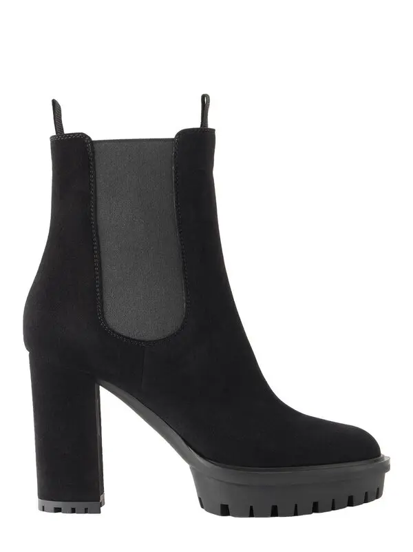 GIANVITO ROSSI Barry 70 Suede Ankle Boots - Black