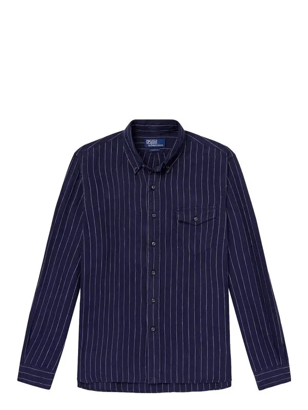 Polo Ralph Lauren Striped Linen Shirt - Blue