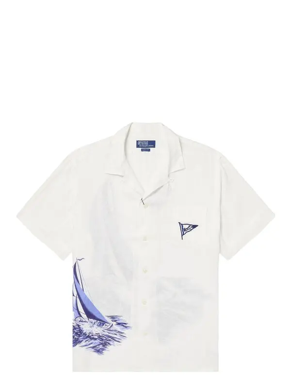 Polo Ralph Lauren Printed Linen Shirt - Neutrals