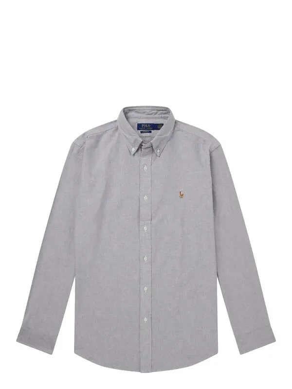 Polo Ralph Lauren Logo-embroidered Cotton Shirt - Gray