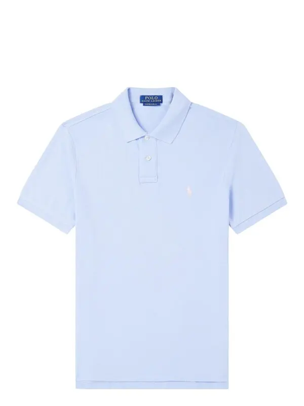 Polo Ralph Lauren Logo-embroidered Cotton Polo Shirt - Blue
