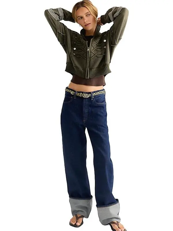 AGOLDE Big Cuff Straight Leg Jeans - Rinse