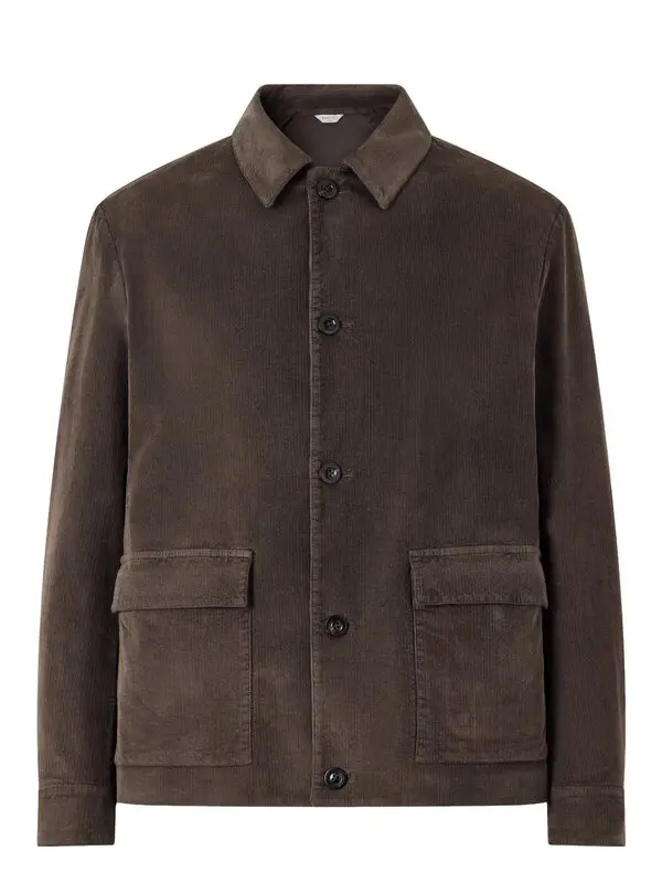 Boglioli Cotton-blend Corduroy Overshirt - Brown