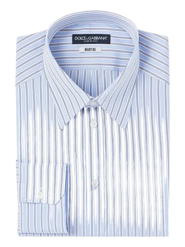 Dolce & Gabbana Striped Cotton-poplin Shirt - Blue