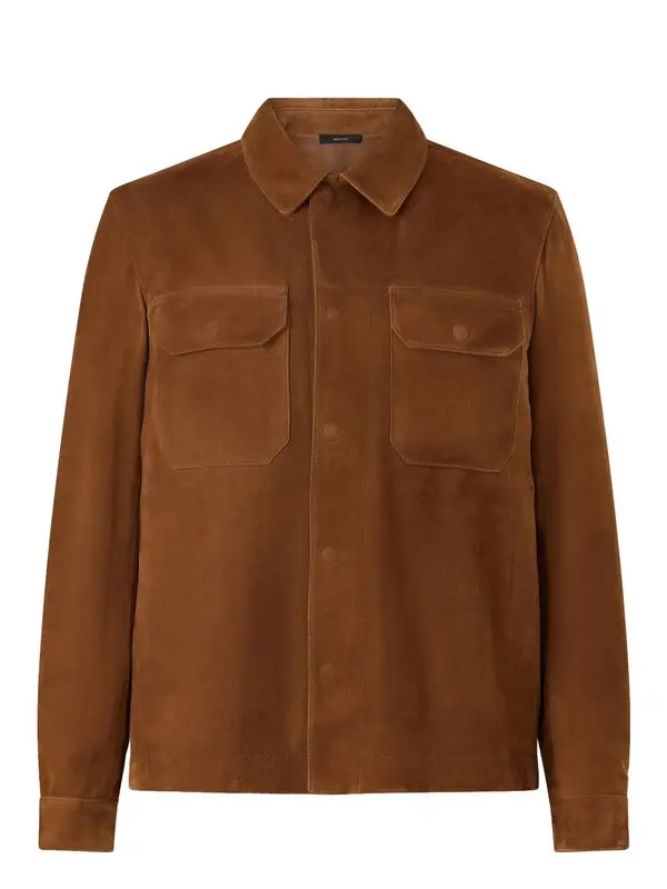TOM FORD Panelled Suede Jacket - Brown