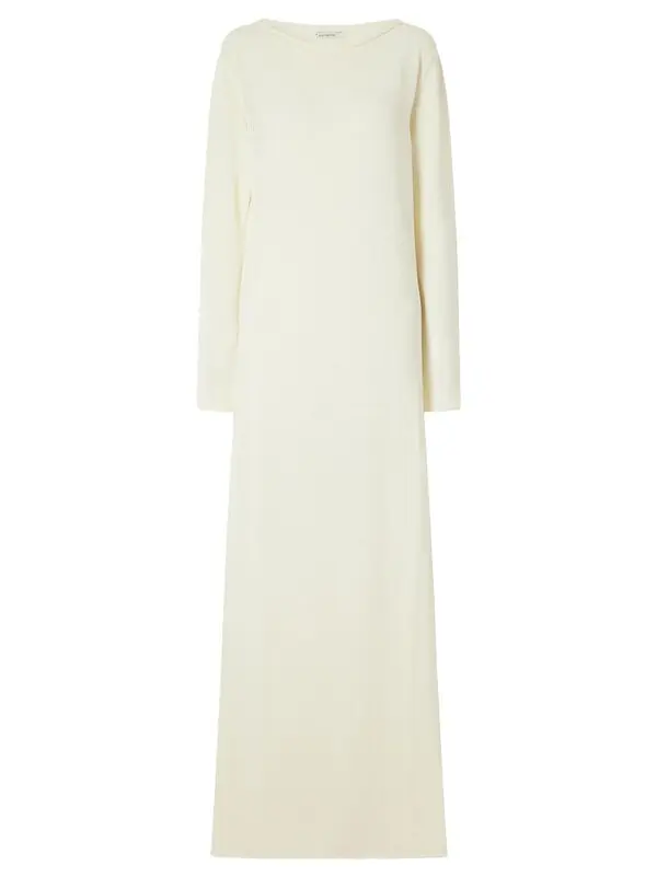 KALLMEYER Rhea Cotton-blend Knitted Maxi Dress - Neutrals