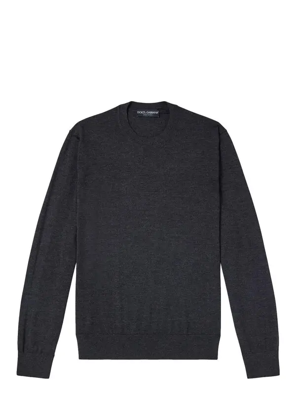 Dolce & Gabbana Cashmere Crewneck Sweater - Black