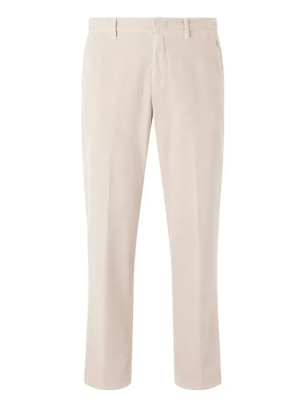 Altea Dumbo Cotton-blend Corduroy Straight-leg Trousers - Neutrals