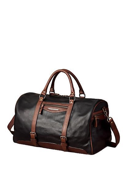 Overland Fairfield Leather Duffel Bag - Black