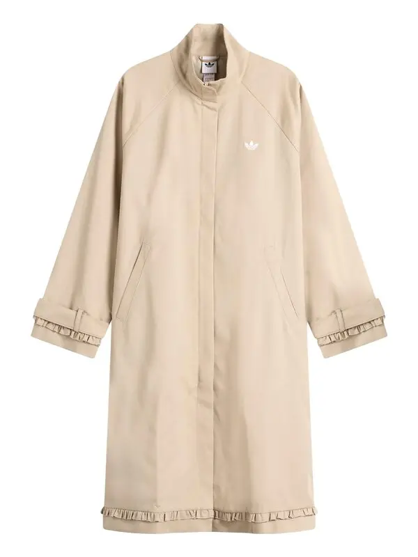 Adidas Pleated Firebird Trench Coat - Khaki Three