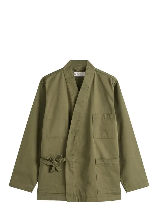 Universal Works Twill Kyoto Work Jacket - Light Olive