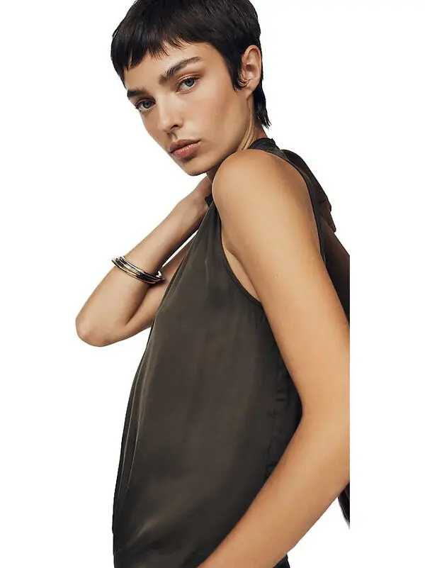 Anthropologie Drapey Tank Top - Olive