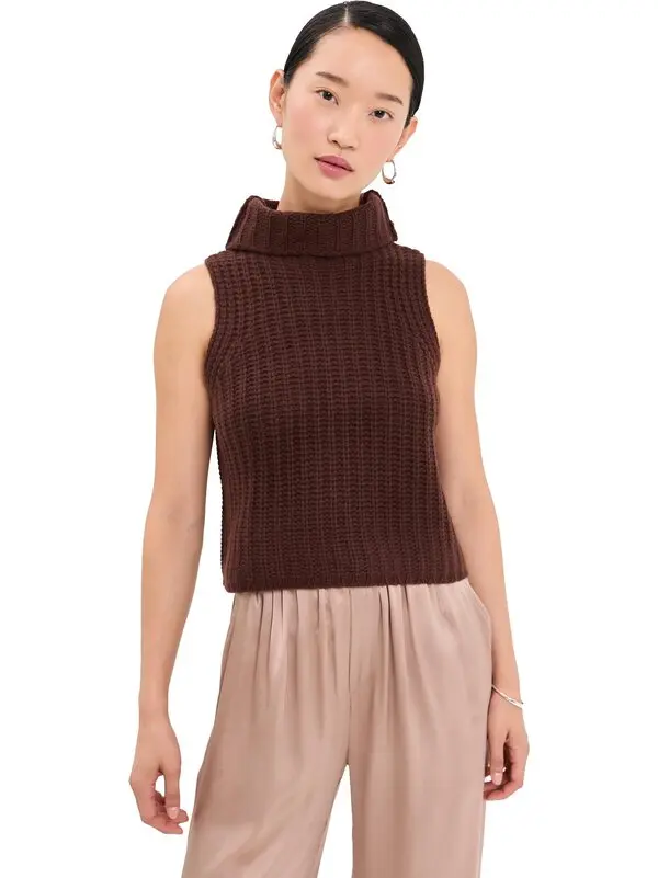Sablyn Saige Cropped Cashmere Turtleneck Pullover - Cinnabar